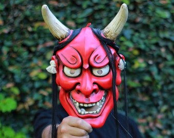 Traditional Japanese Tengu Mask. Handmade Art Collection. Custom Colors ...
