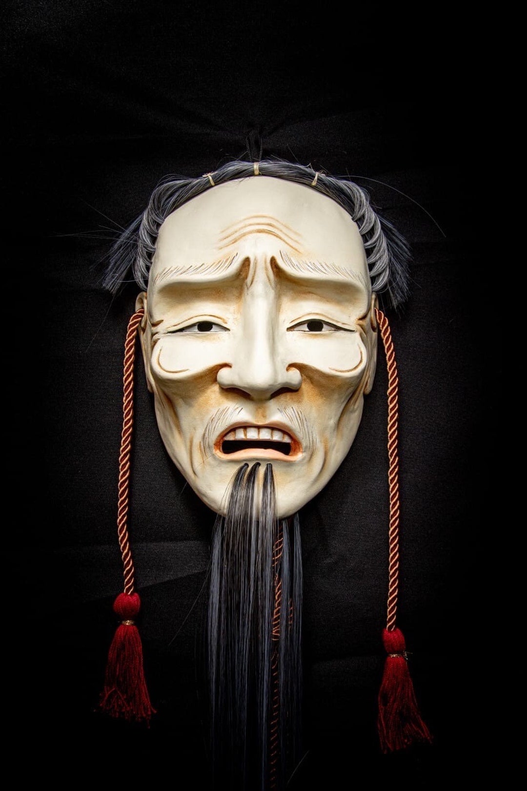 Traditional Japanese Kojo Mask. Handmade Art Collection. Custom Colors ...