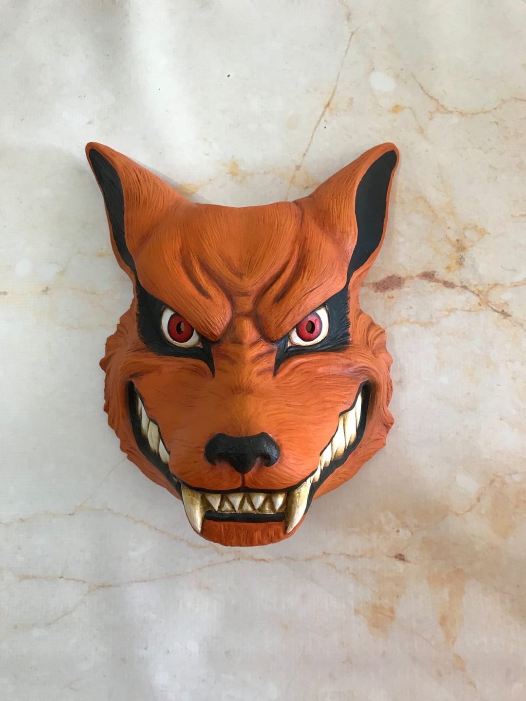 Naruto Kurama Anime Mask. Handmade With Custom Colors. Art for ...