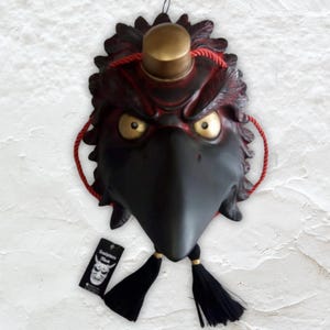 Handmade Karasu Tengu Mask: Japanese Folklore Wood Art - Etsy