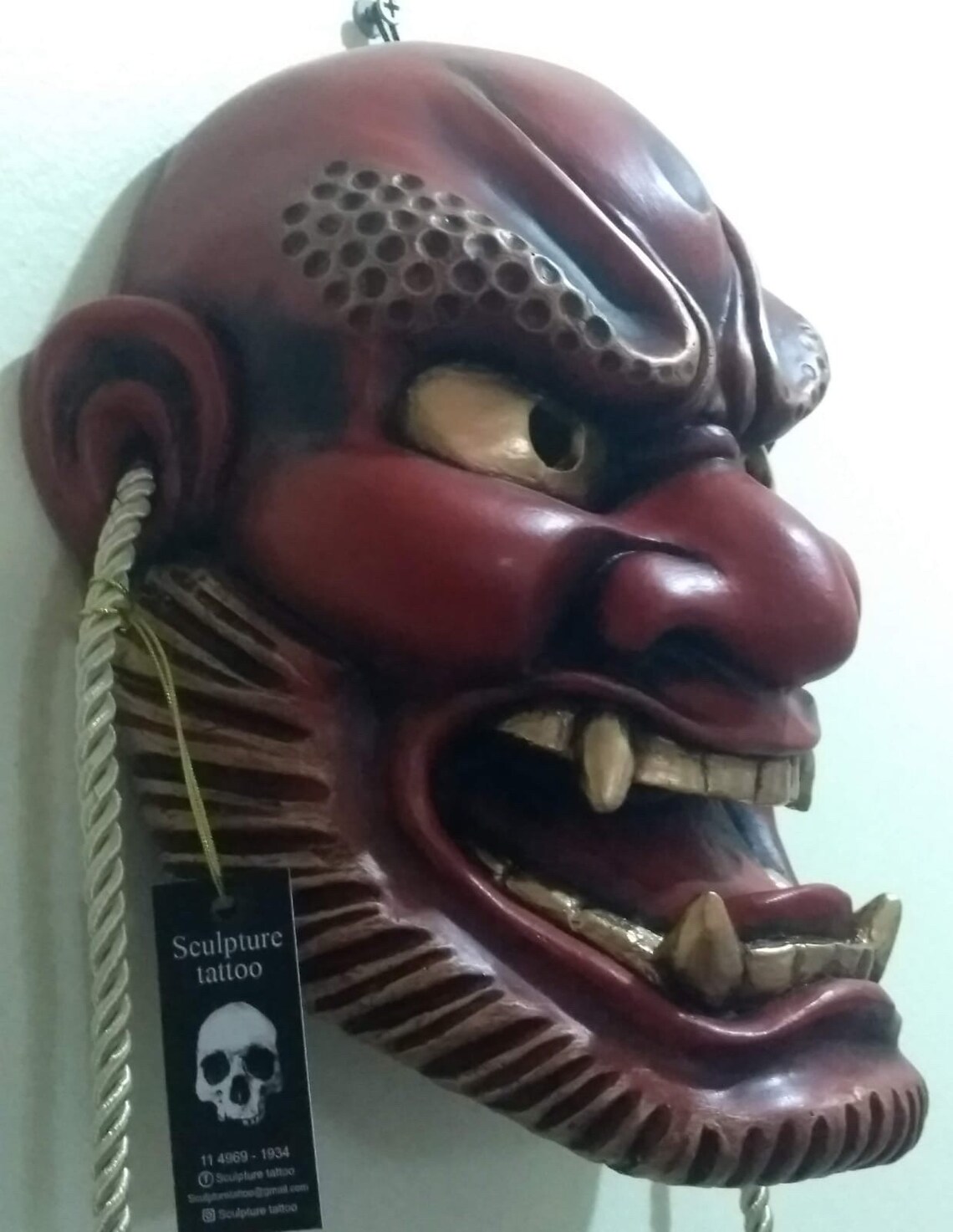 Traditional Japanese Ikazuchi Mask. Handmade Art Collection. Custom ...