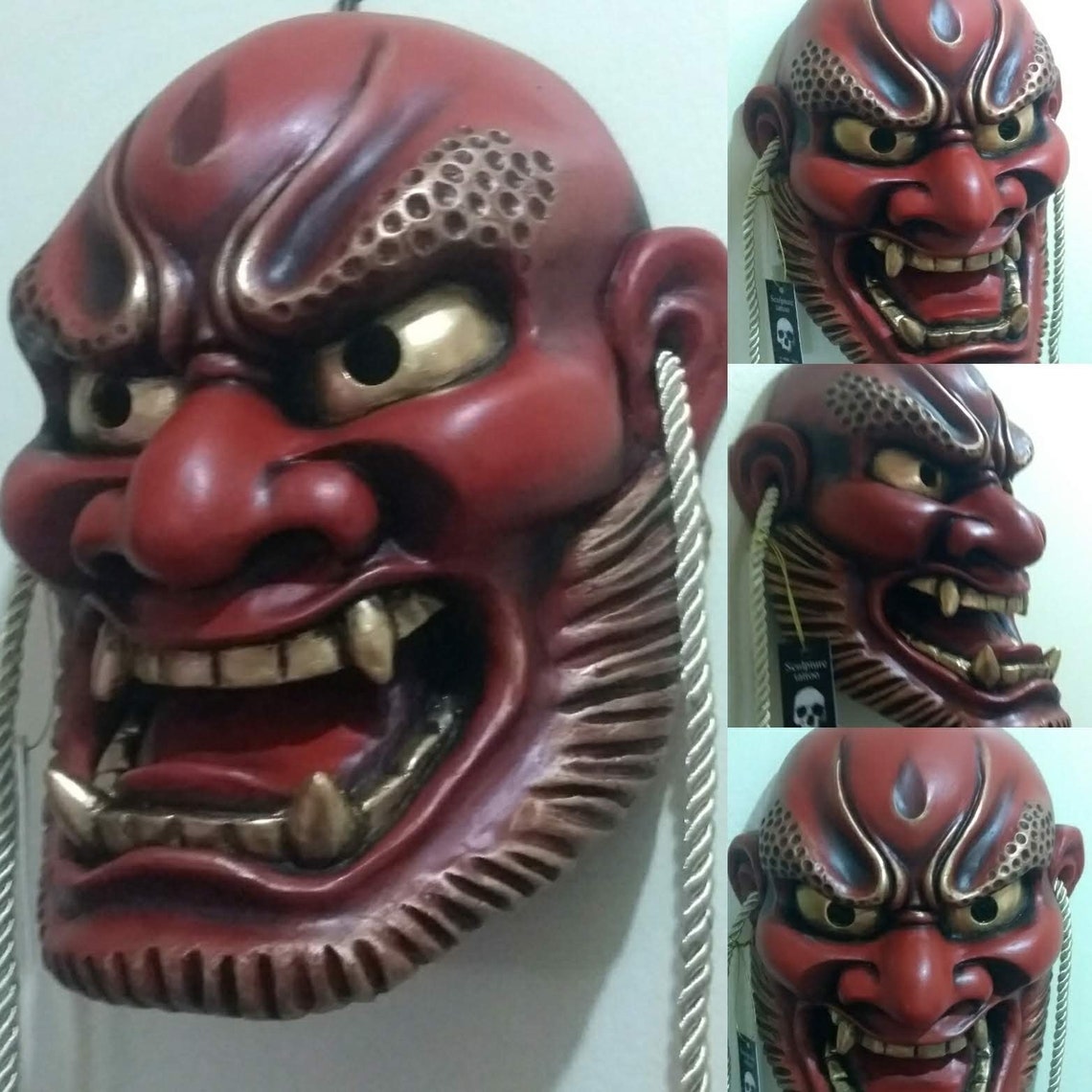 Traditional Japanese Ikazuchi Mask. Handmade Art Collection. Custom ...