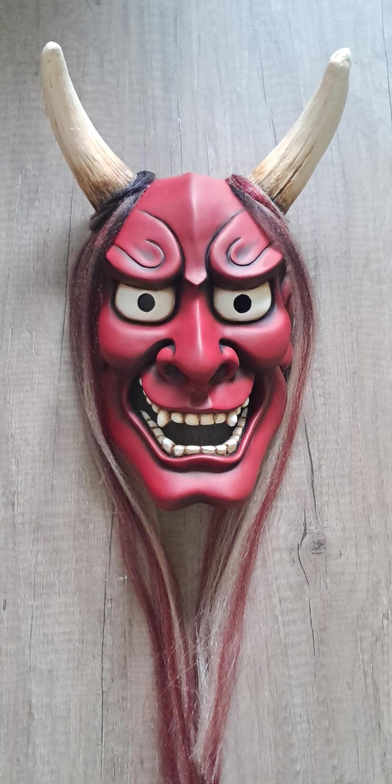 Handmade Hannya Mask: Traditional Japanese Folklore Wood Art - Etsy