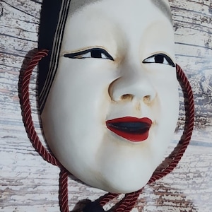 Traditional Japanese Ko-omote Mask. Handmade Art Collection. Custom ...