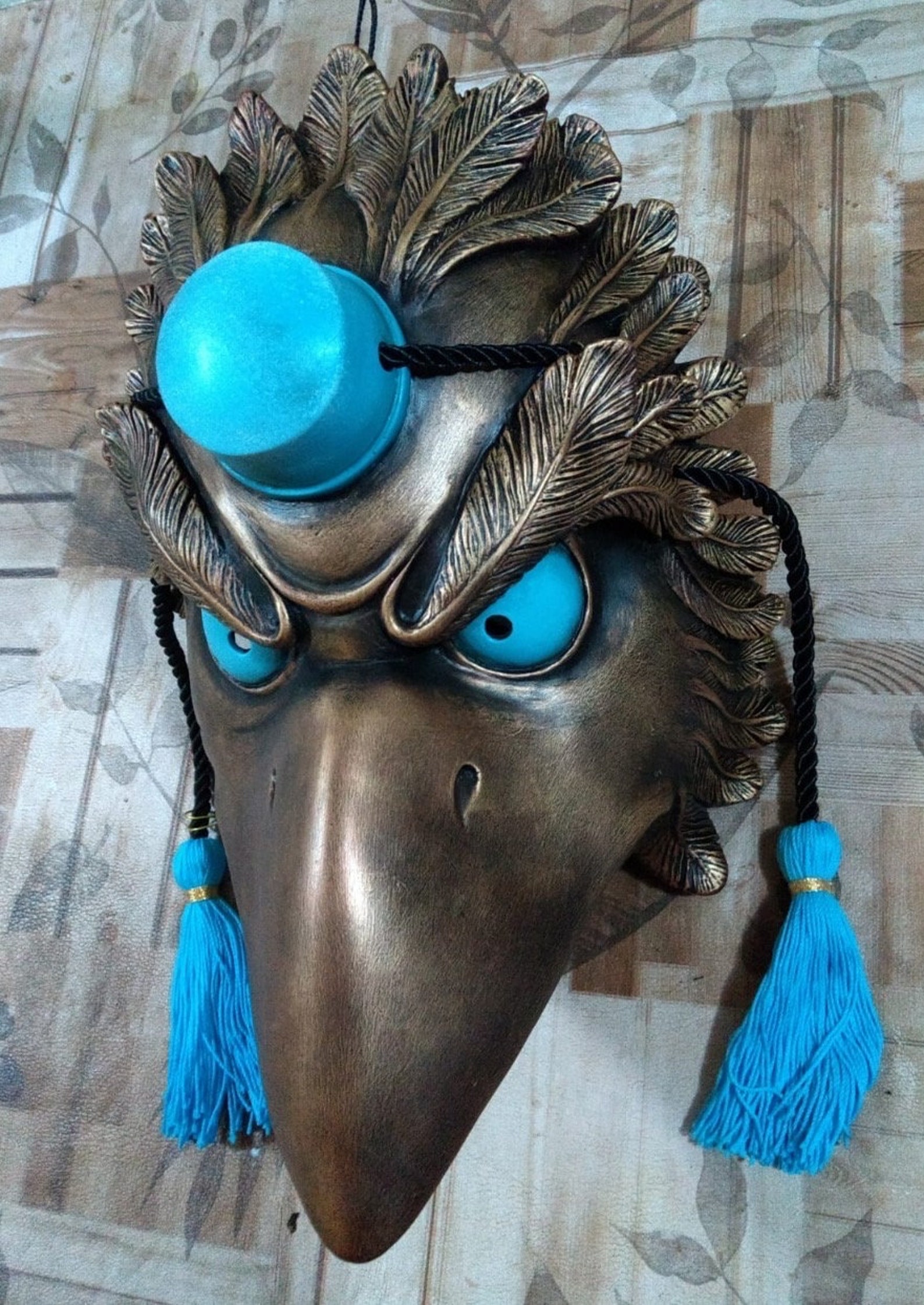 Handmade Karasu Tengu Mask: Japanese Folklore Wood Art - Etsy