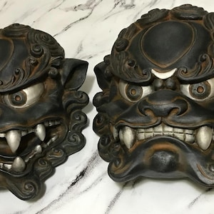 Traditional Japanese Fu Komainu. Handmade Art Collection. Custom Colors ...