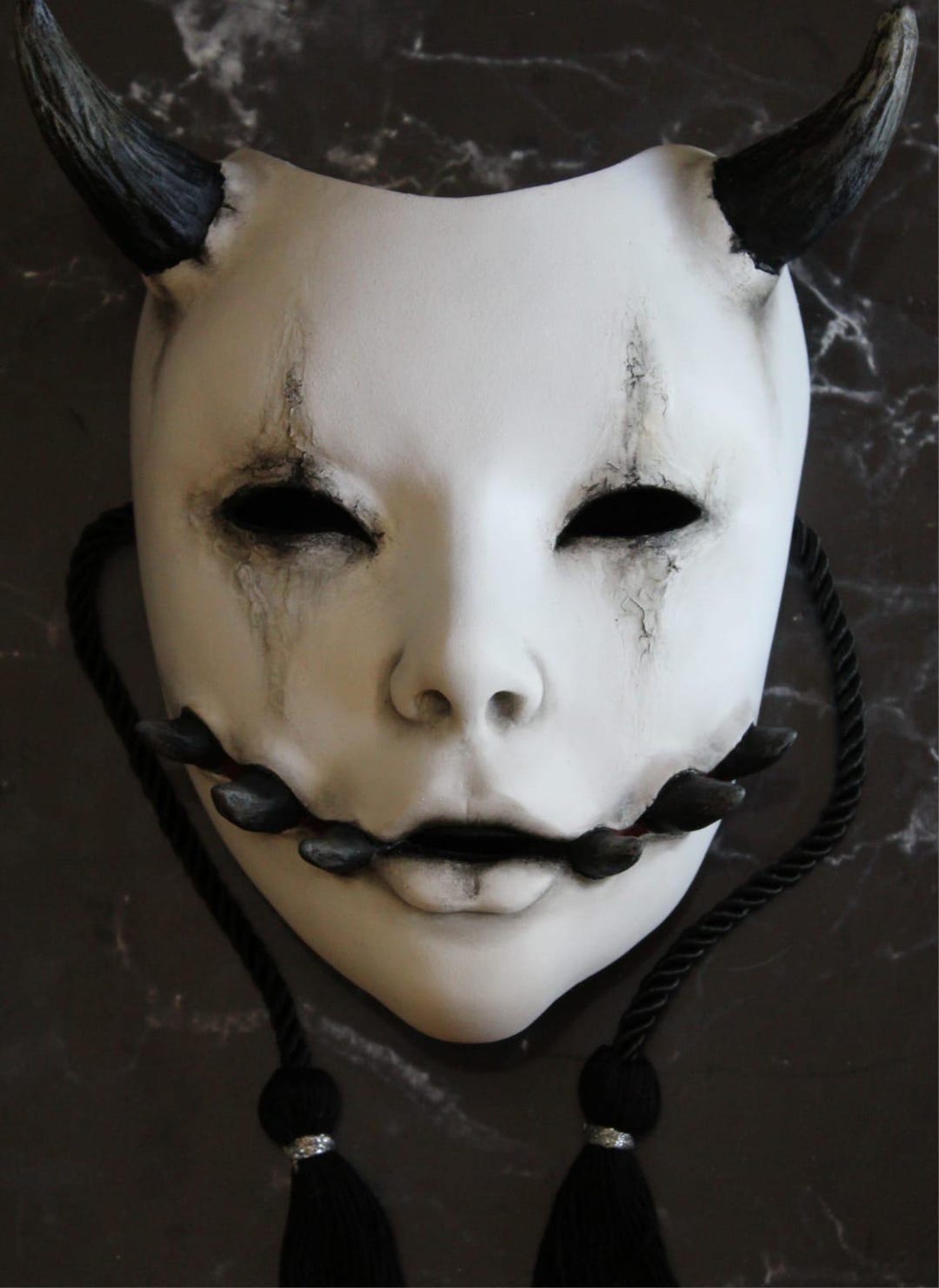 Shinigami Mask, Japanese Folklore Art, Halloween Cosplay, Wall Decor - Etsy