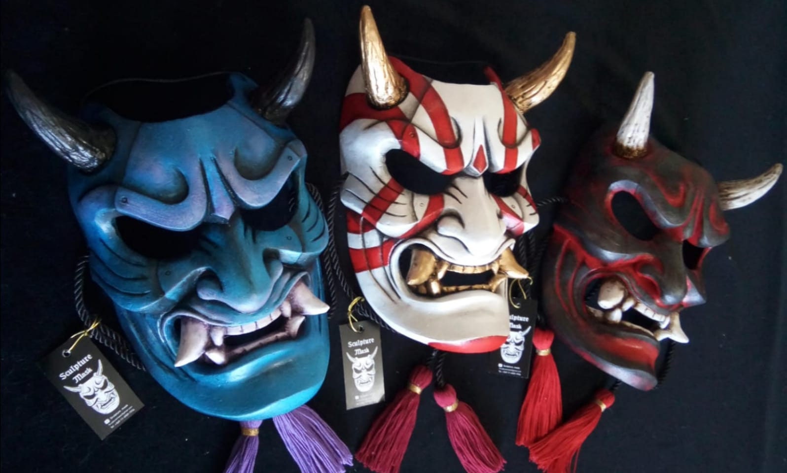 Handmade Japanese Oni Mask: Traditional Folklore Art, Custom Colors - Etsy