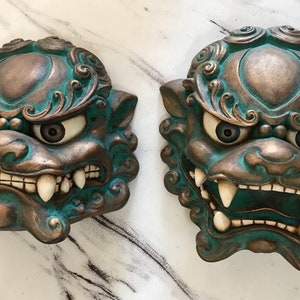 Traditional Japanese Fu Komainu. Handmade Art Collection. Custom Colors ...