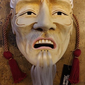 Traditional Japanese Kojo Mask. Handmade Art Collection. Custom Colors ...