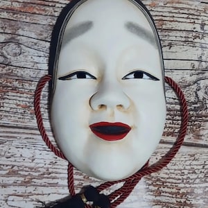 Traditional Japanese Ko-omote Mask. Handmade Art Collection. Custom ...