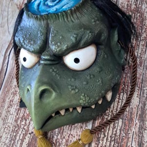 Traditional Japanese Kappa Mask. Handmade Art Collection. Custom Colors ...