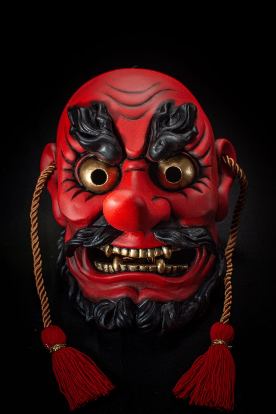 Traditional Japanese Tengu Mask. Handmade Art Collection. Custom Colors ...