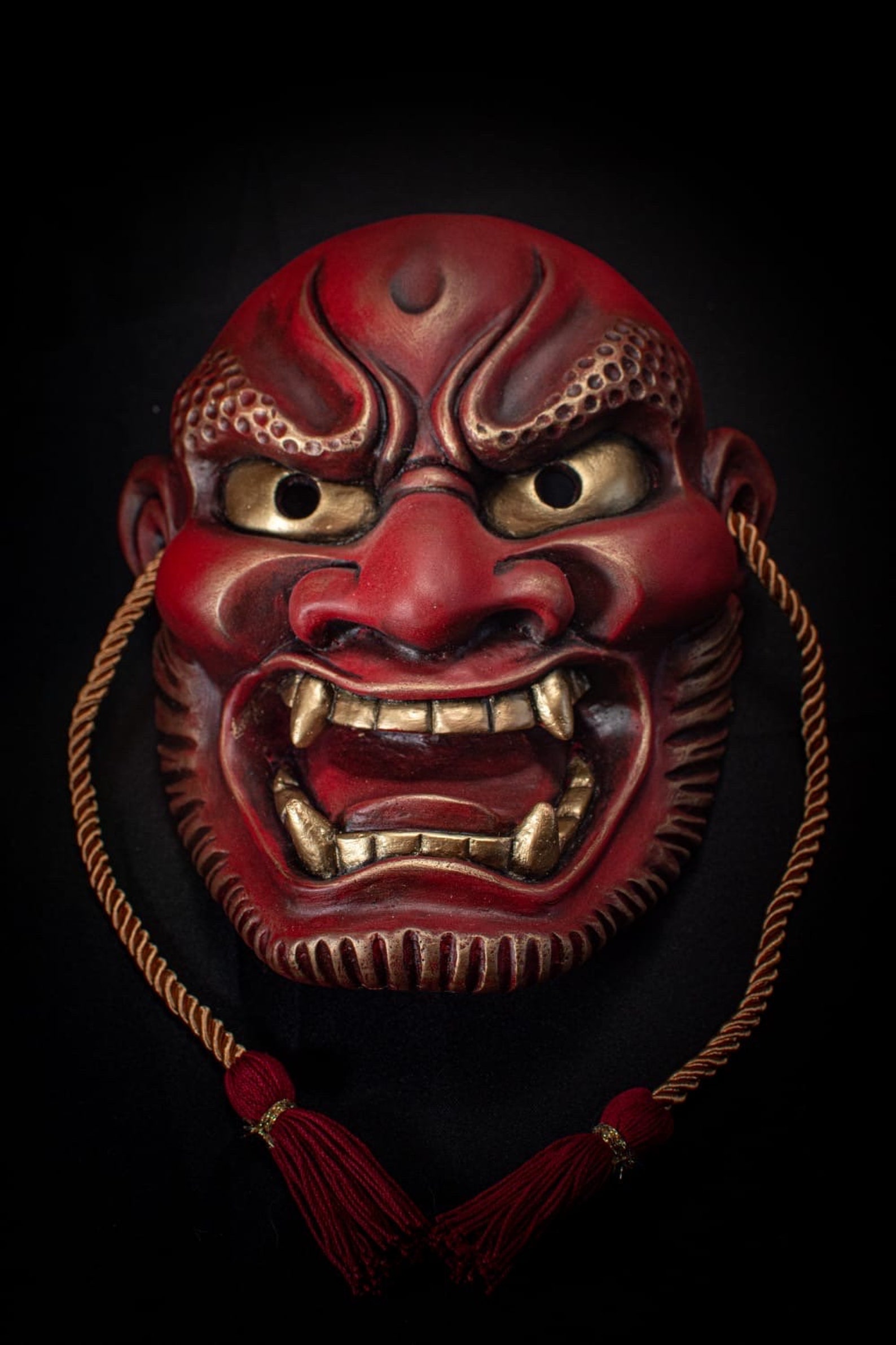 Traditional Japanese Ikazuchi Mask. Handmade Art Collection. Custom ...