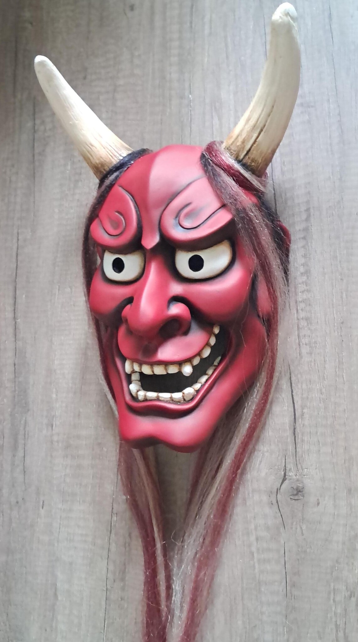 Handmade Hannya Mask: Traditional Japanese Folklore Wood Art - Etsy