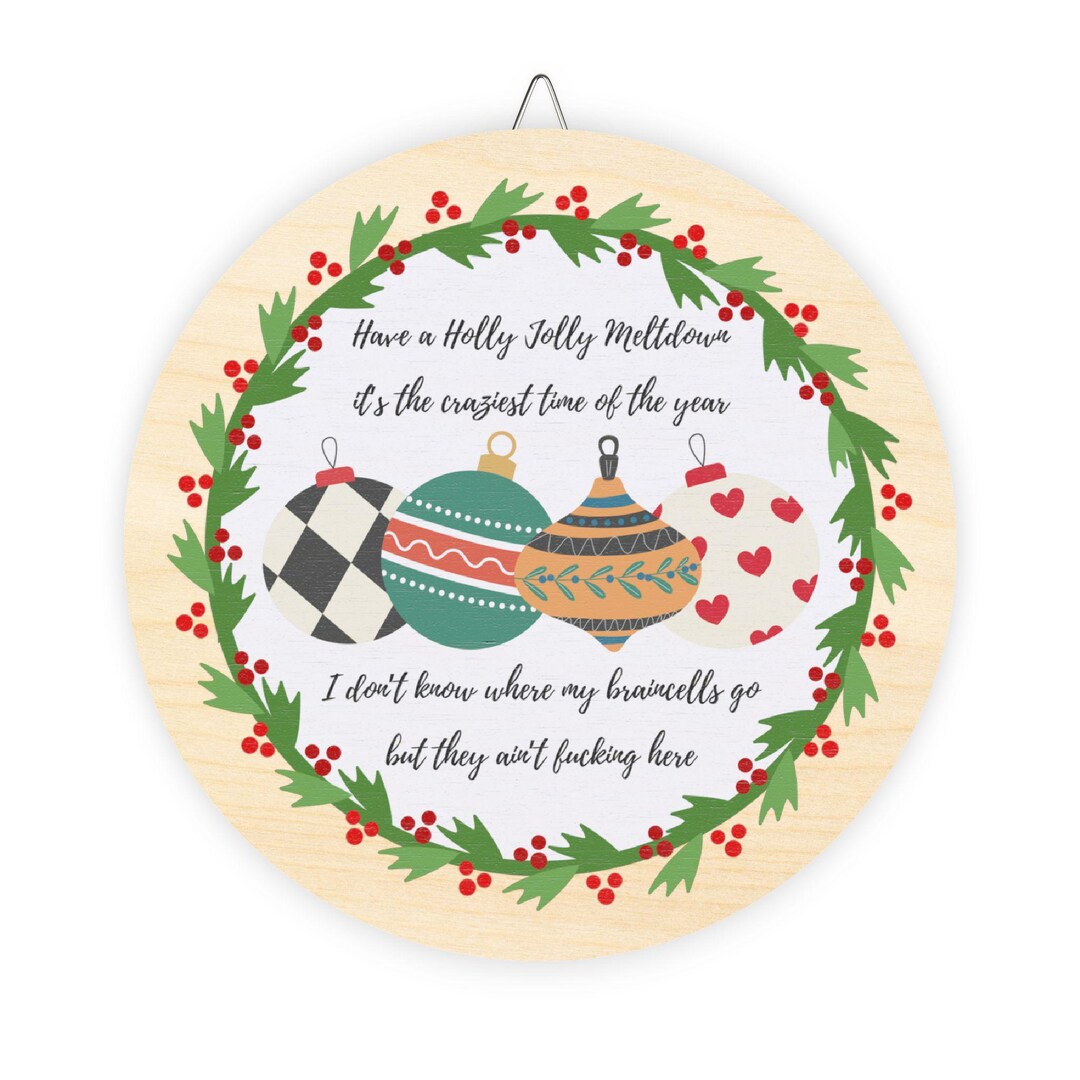 Holly Jolly Meltdown Wood Signs - Etsy