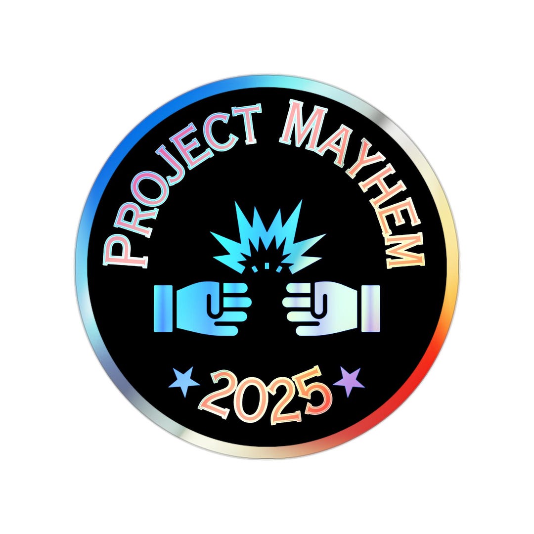 Project Mayhem 2025 - Holographic Die-cut Stickers - Etsy