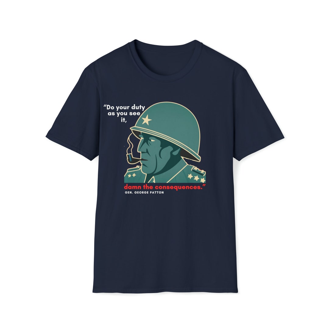 Military Greats Graphic Unisex T-shirt, General George S Patton, Famous ...
