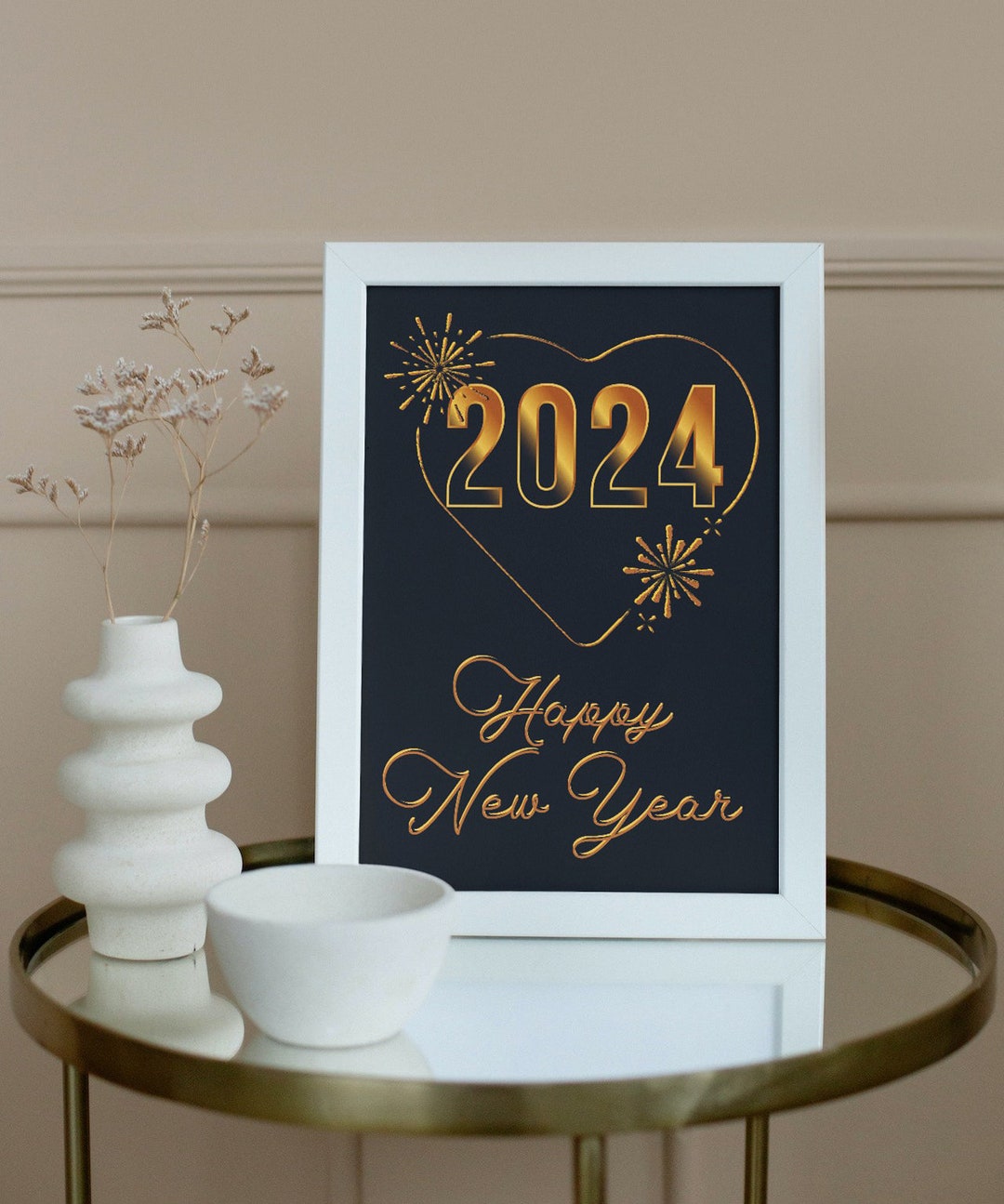 Modern 2024 New Year Christmas Digital Prints/luxury Happy New Year ...