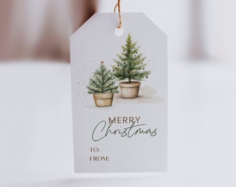 Merry Christmas Gift Tag Printable, Printable Christmas Gift Tag ...