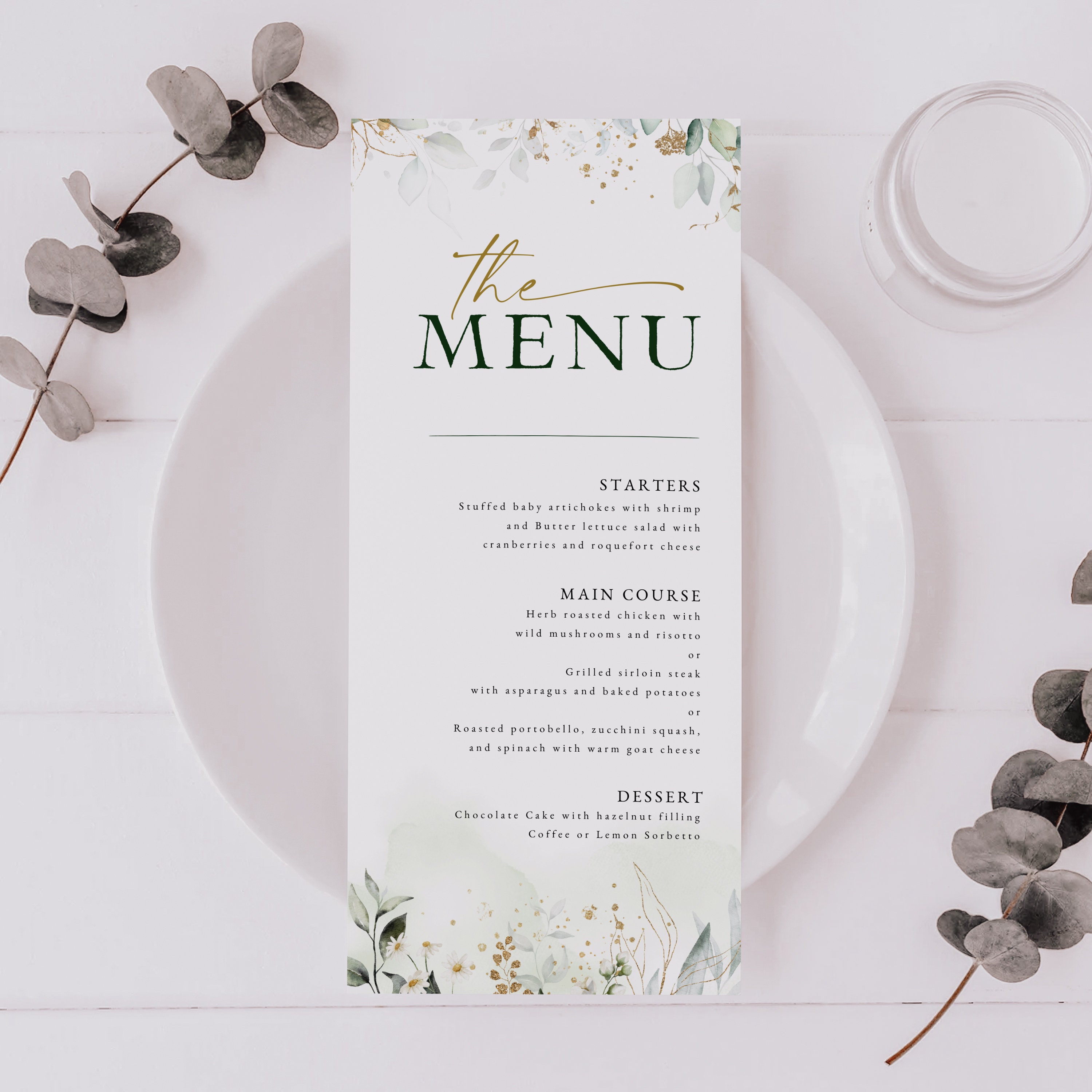 Minimalist Wedding Menu Template Modern Script Wedding Dinner - Etsy