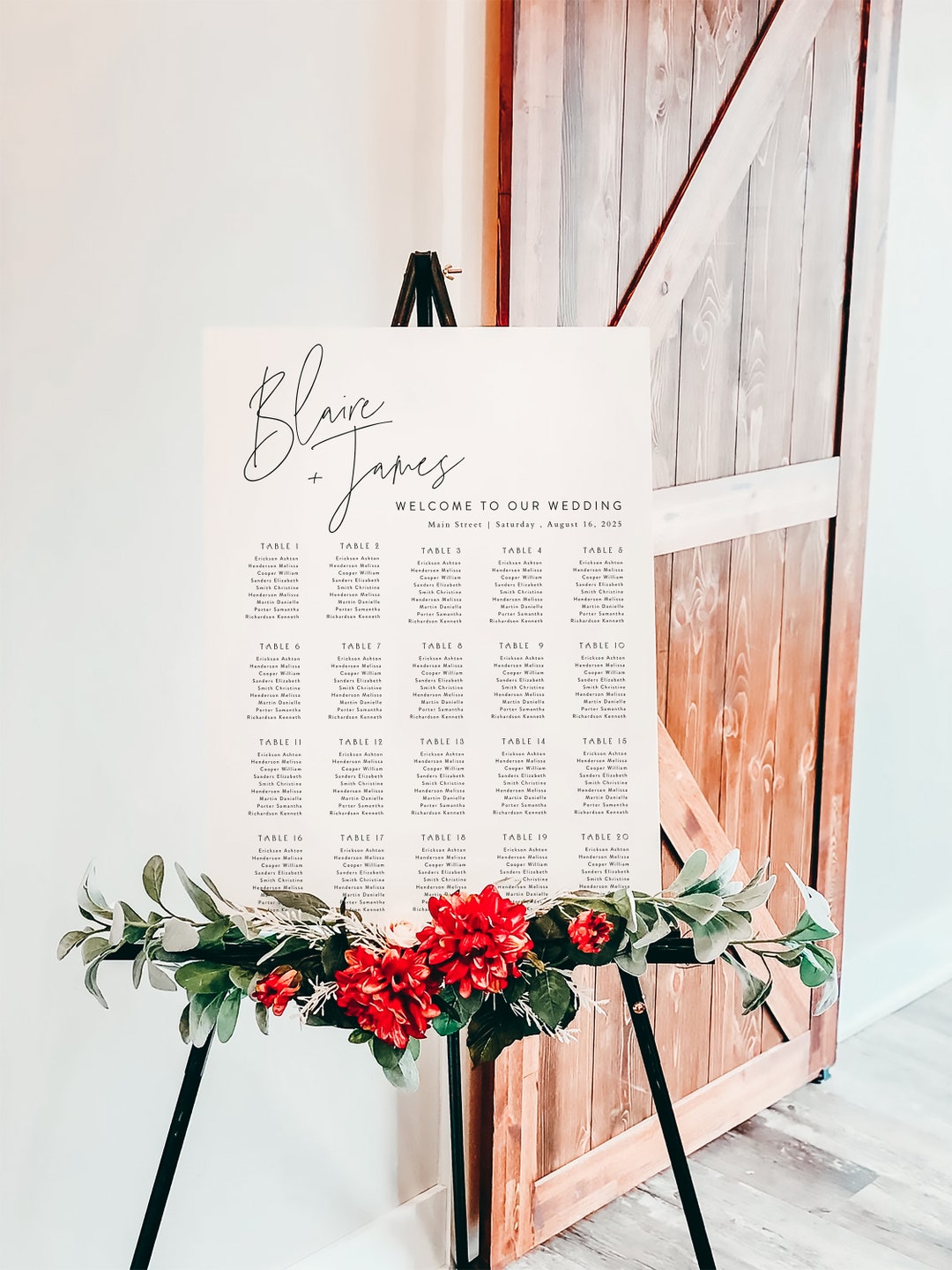 Wedding Seating Card Template, Printable Seating Cards, Minimalist ...