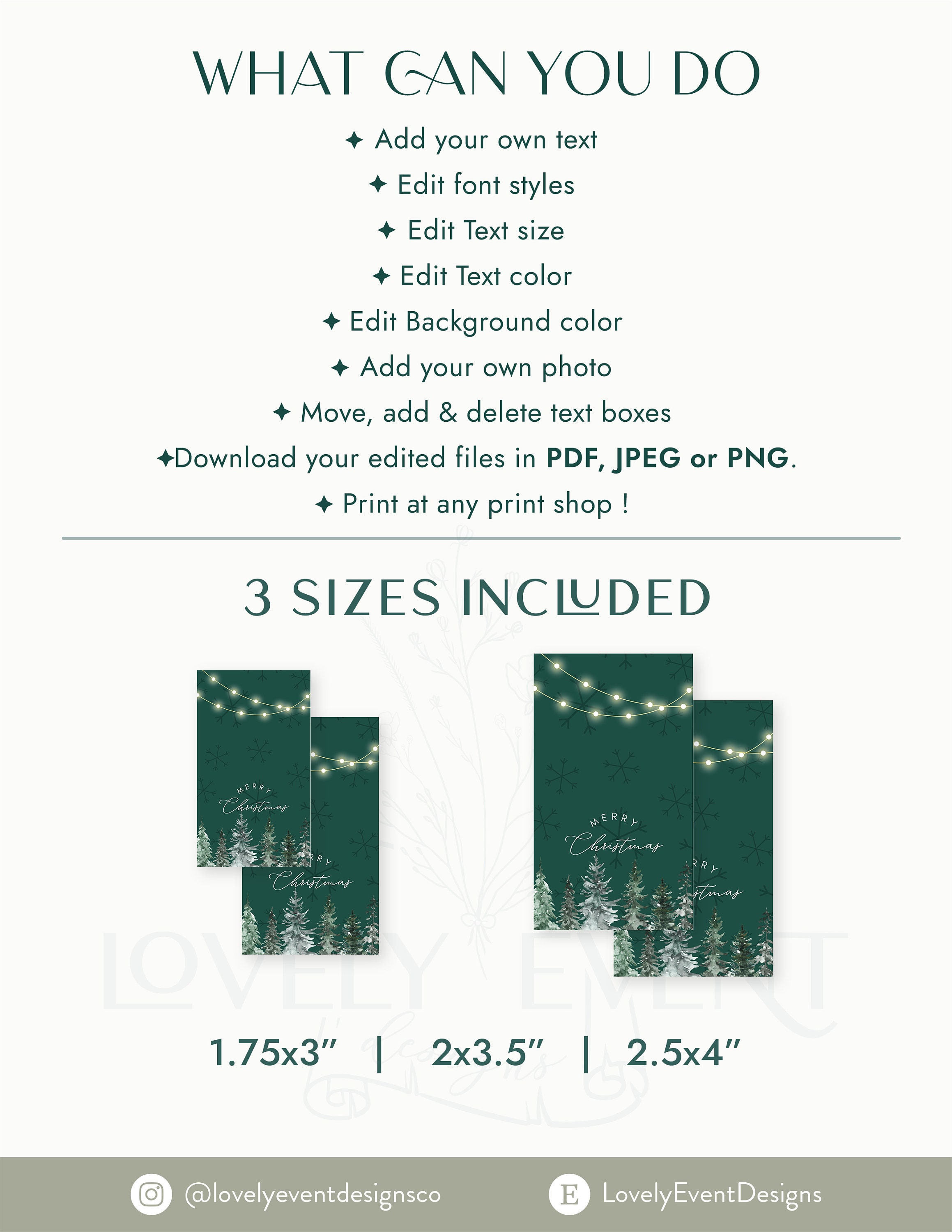 Merry Christmas Gift Tag Printable, Printable Christmas Gift Tag ...