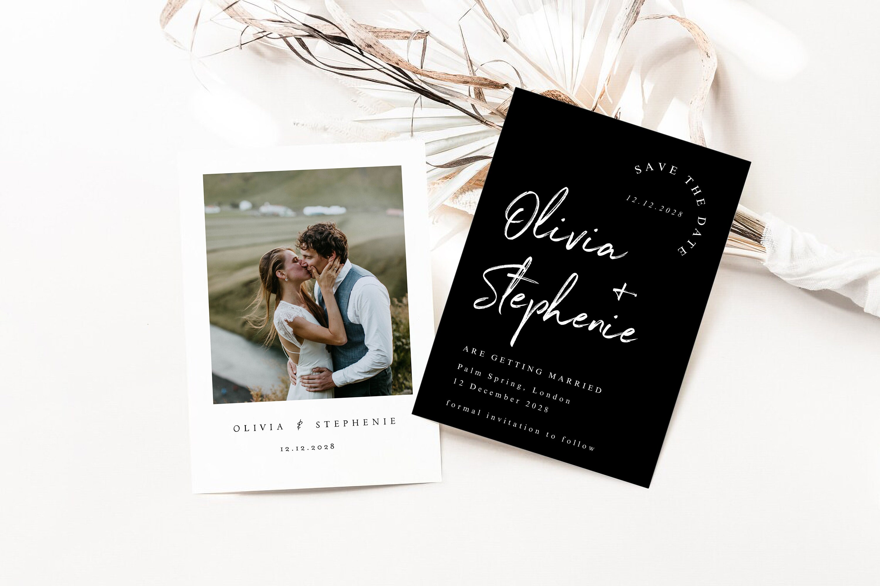 Minimalist Save the Date Template, Save the Date Invite, Simple Save ...