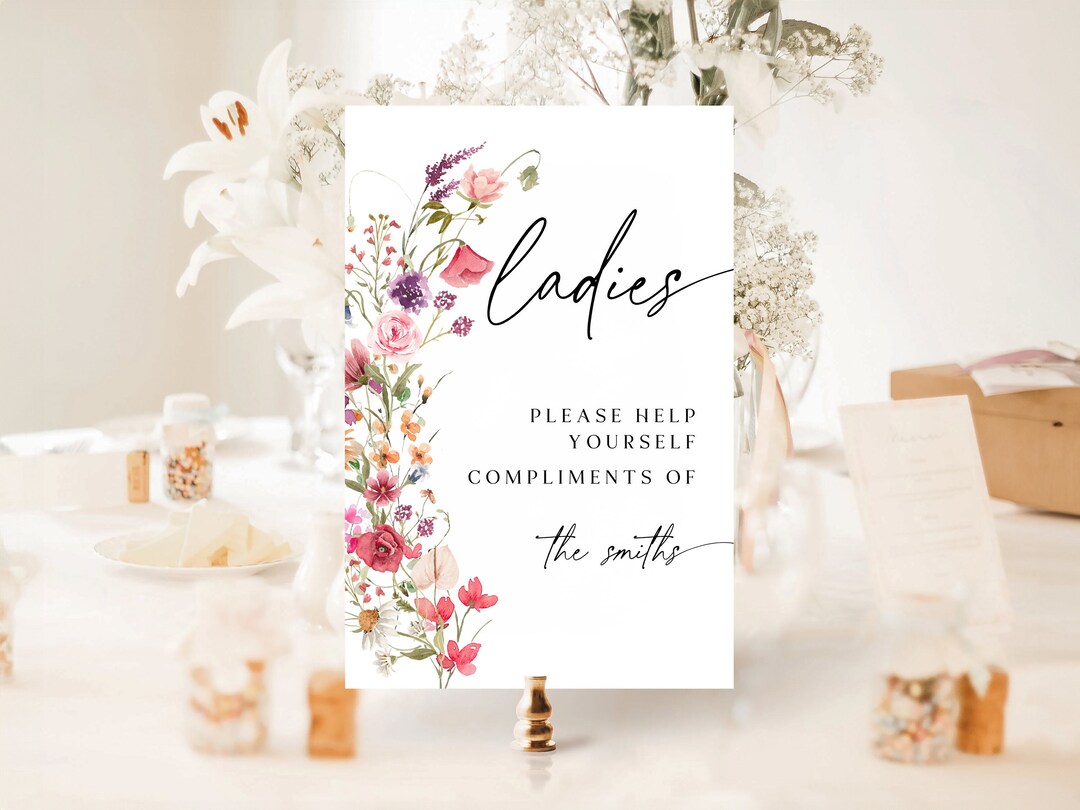 Wedding Bathroom Sign Template, Modern Gentlemen Room Sign Template ...