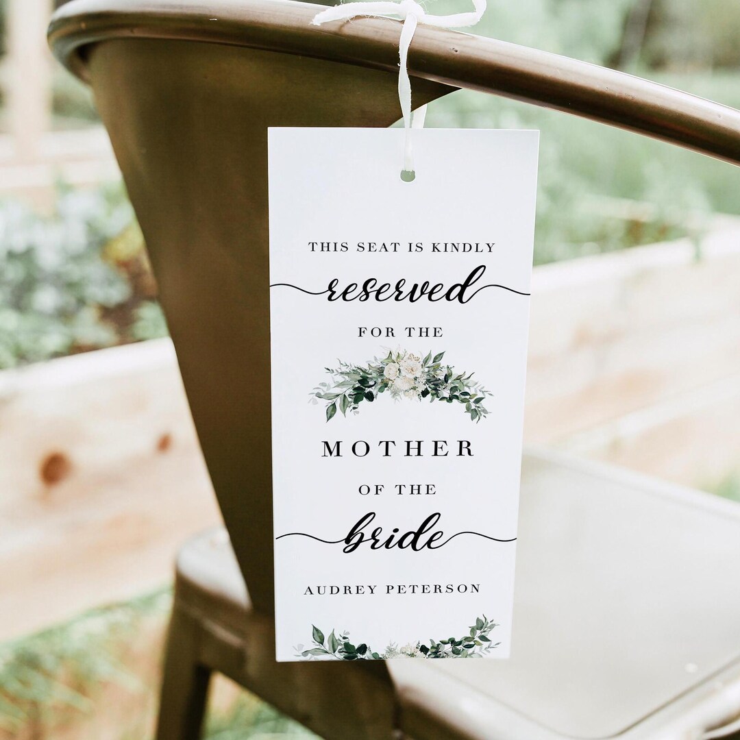 Rustic Wedding Reserved Sign Template, Reserved Sign Template, Editable ...