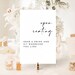 Minimalist Wedding Menu Template, Modern Script Wedding Dinner Menu ...