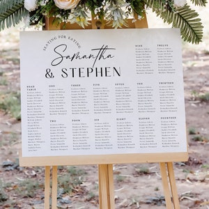 Seating Plan, Wedding Seating Card Template, Printable Seating Cards ...