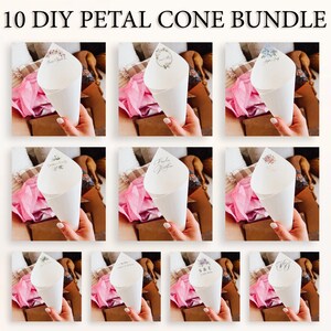 DIY Petal Cone, Paper Cone, Wedding Toss, Confetti Toss, PERSONALIZED ...