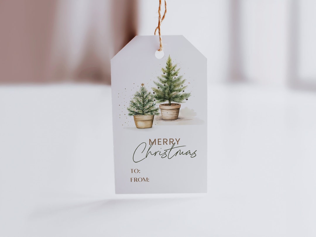 Merry Christmas Gift Tag Printable, Printable Christmas Gift Tag ...