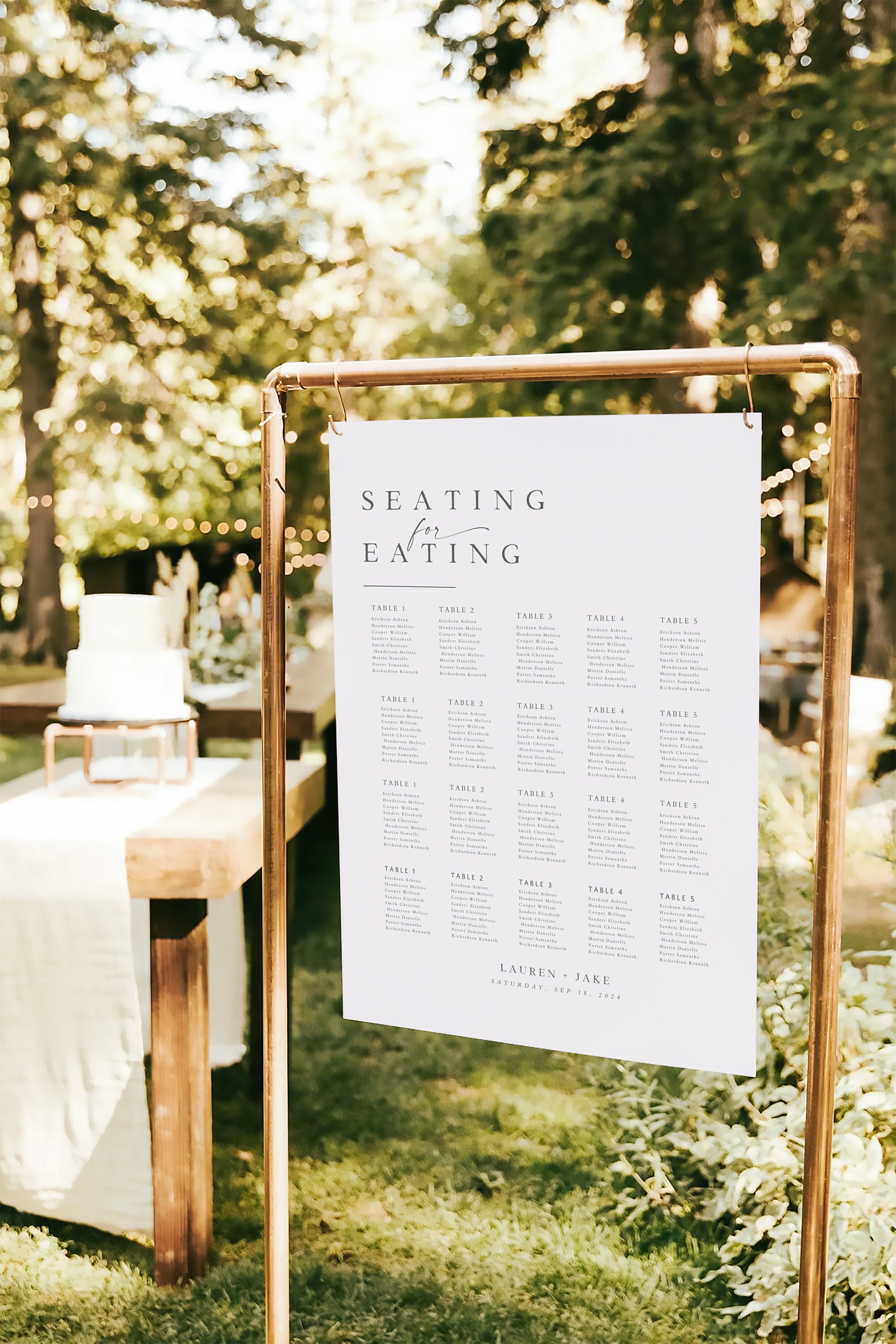 Sage Green Seating Plan, Wedding Seating Card Template, Printable ...