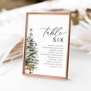 Christmas Seating Chart Cards, Holiday Seating Chart Wedding, Wedding ...