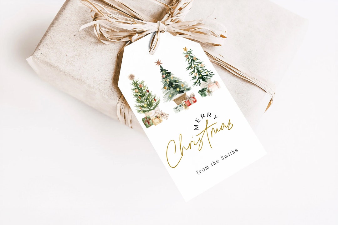 Merry Christmas Gift Tag Printable, Printable Christmas Gift Tag ...