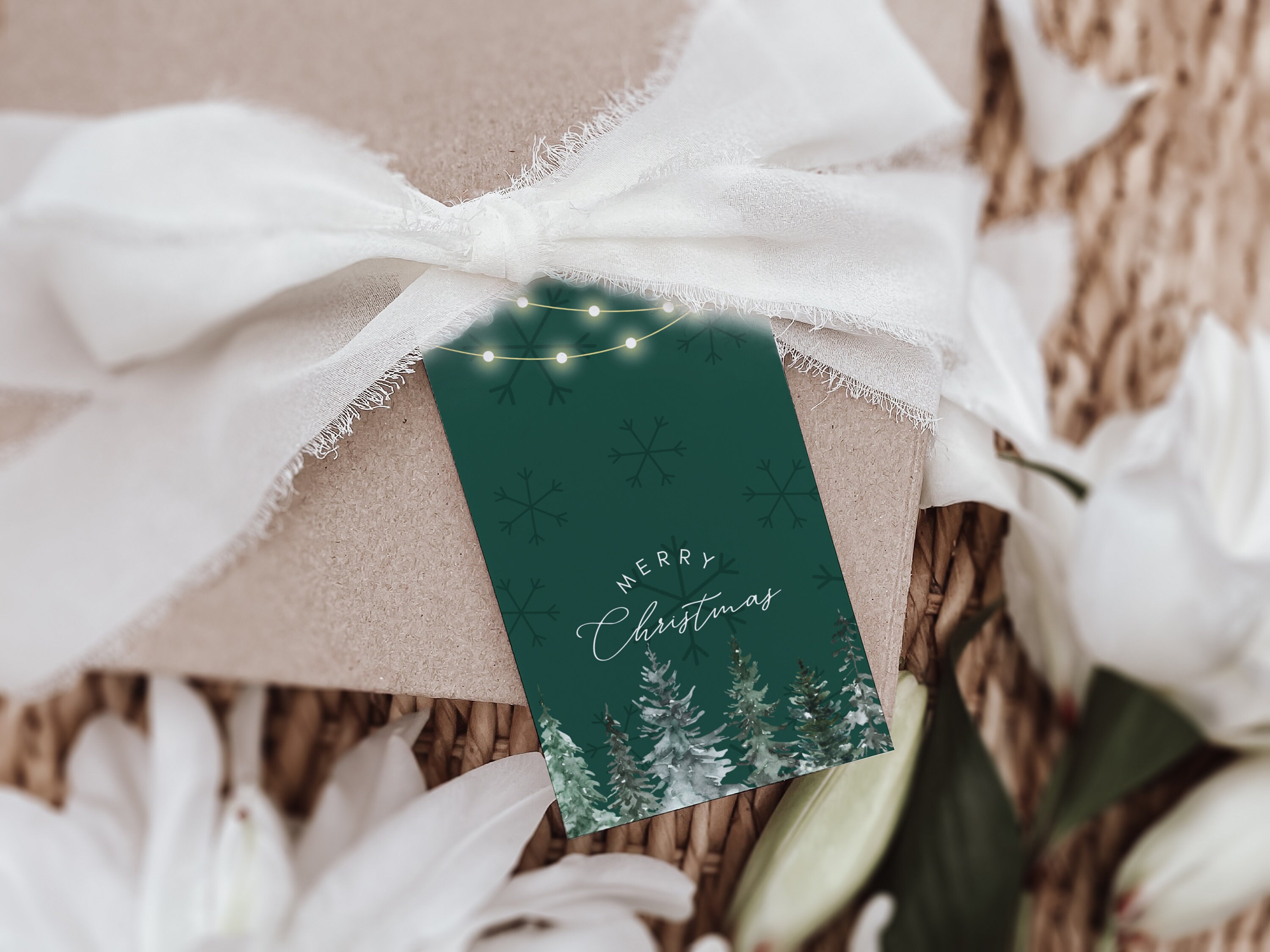 Merry Christmas Gift Tag Printable, Printable Christmas Gift Tag ...