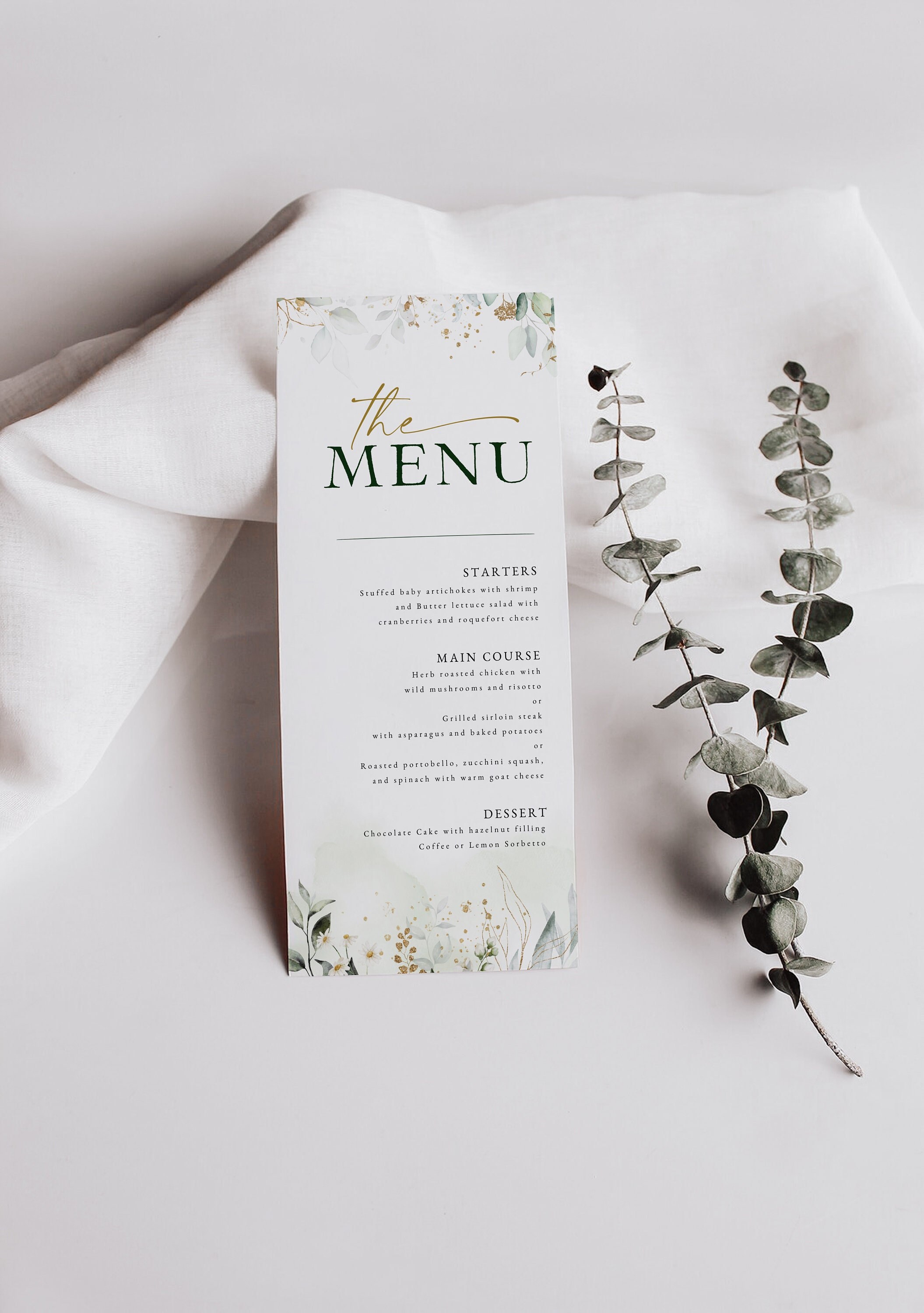 Minimalist Wedding Menu Template Modern Script Wedding Dinner - Etsy