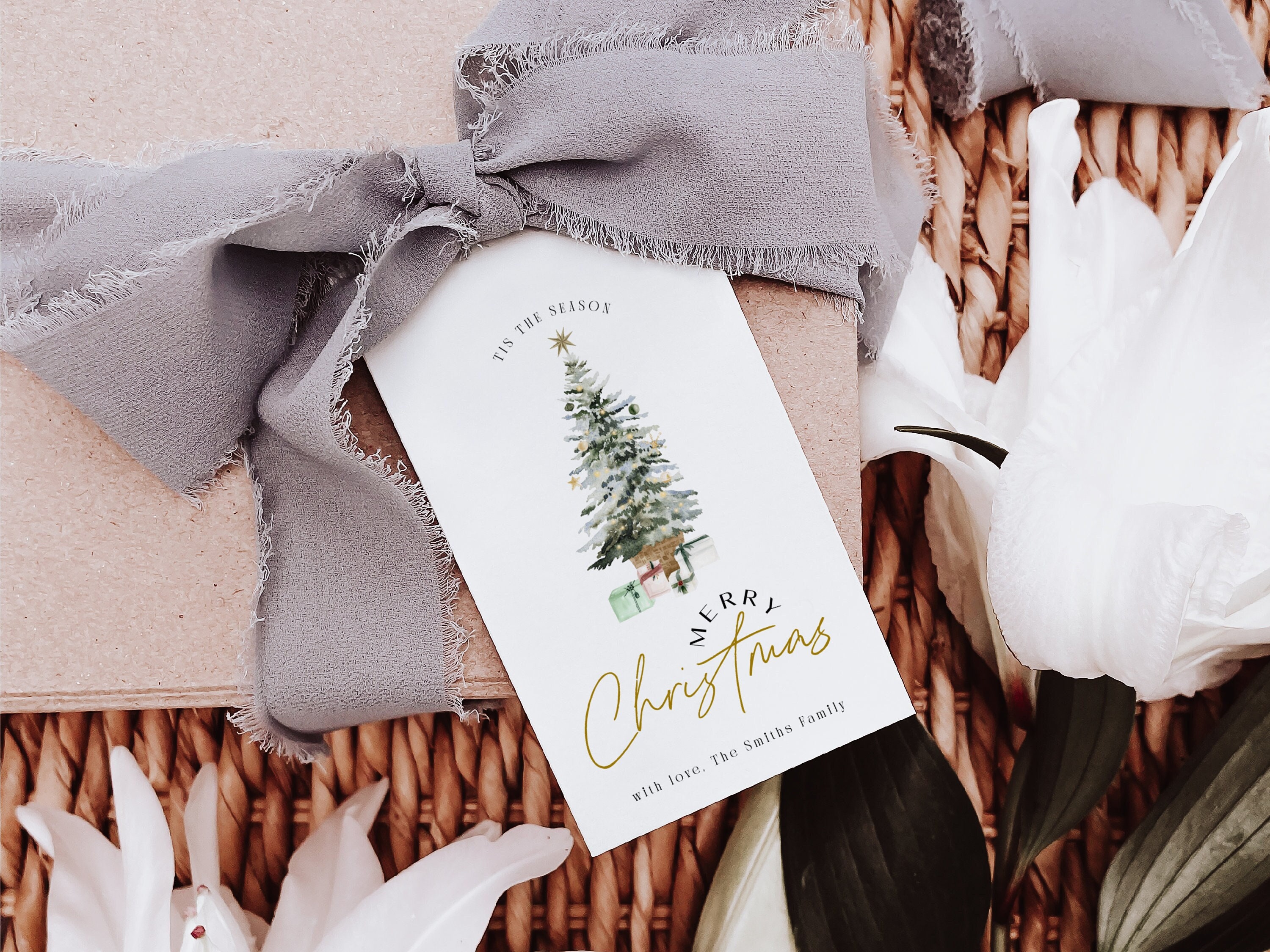 Merry Christmas Gift Tag Printable, Printable Christmas Gift Tag ...