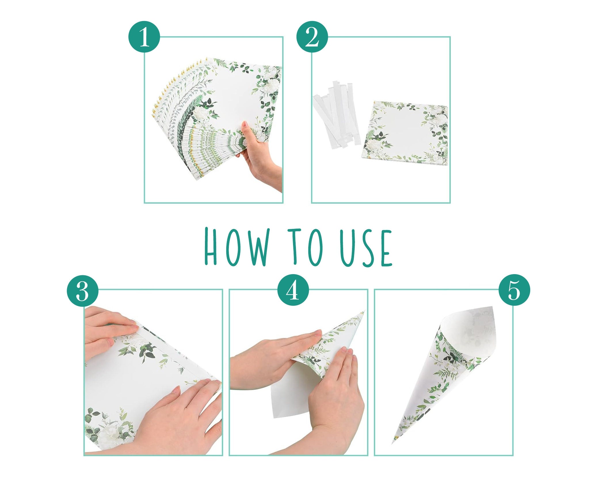 DIY Petal Cone, Paper Cone, Wedding Toss, Confetti Toss, PERSONALIZED ...