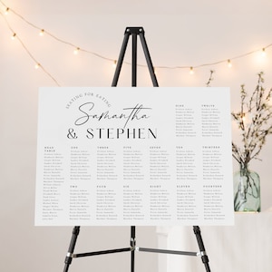 Seating Plan, Wedding Seating Card Template, Printable Seating Cards ...