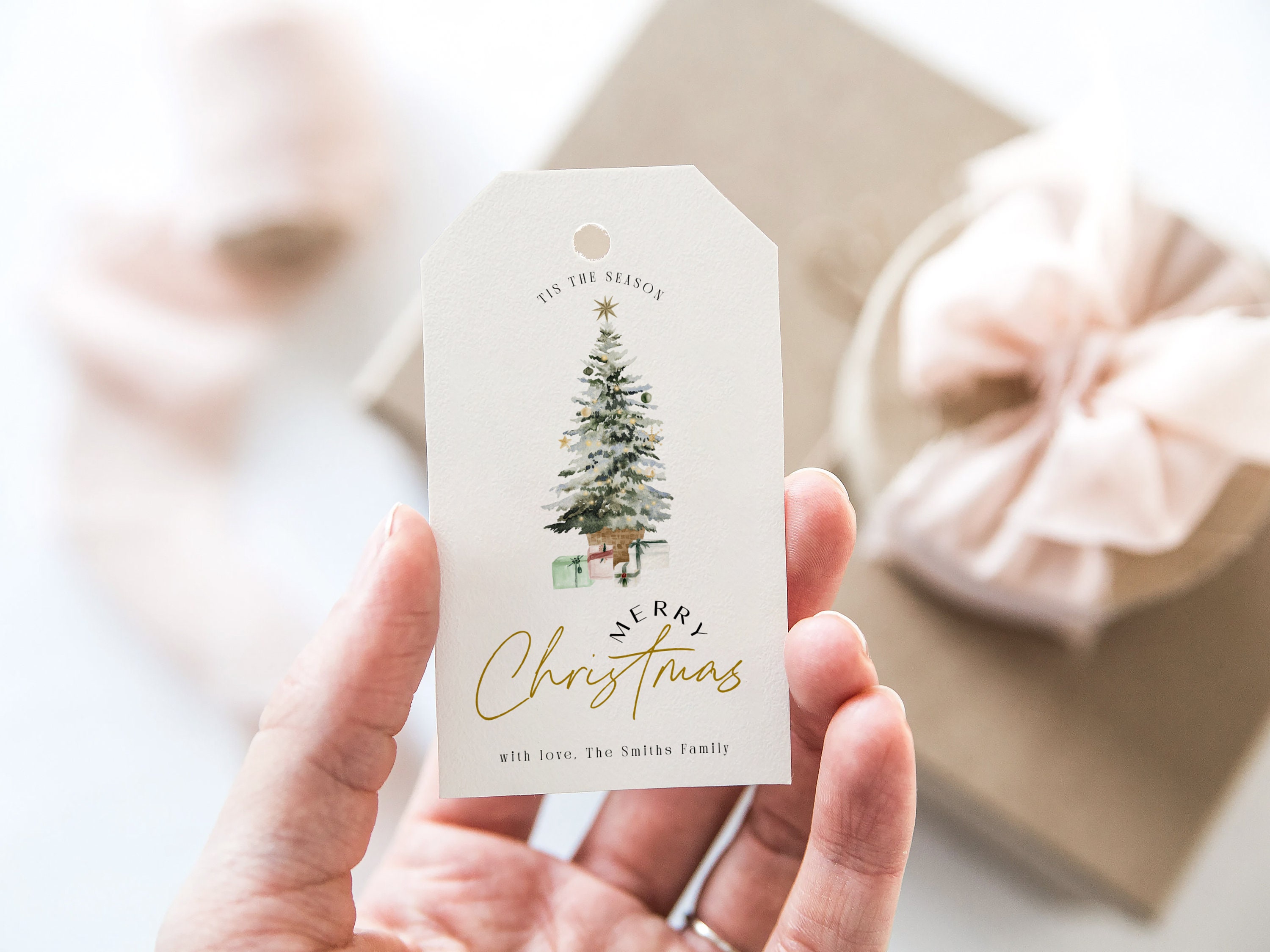 Merry Christmas Gift Tag Printable, Printable Christmas Gift Tag ...