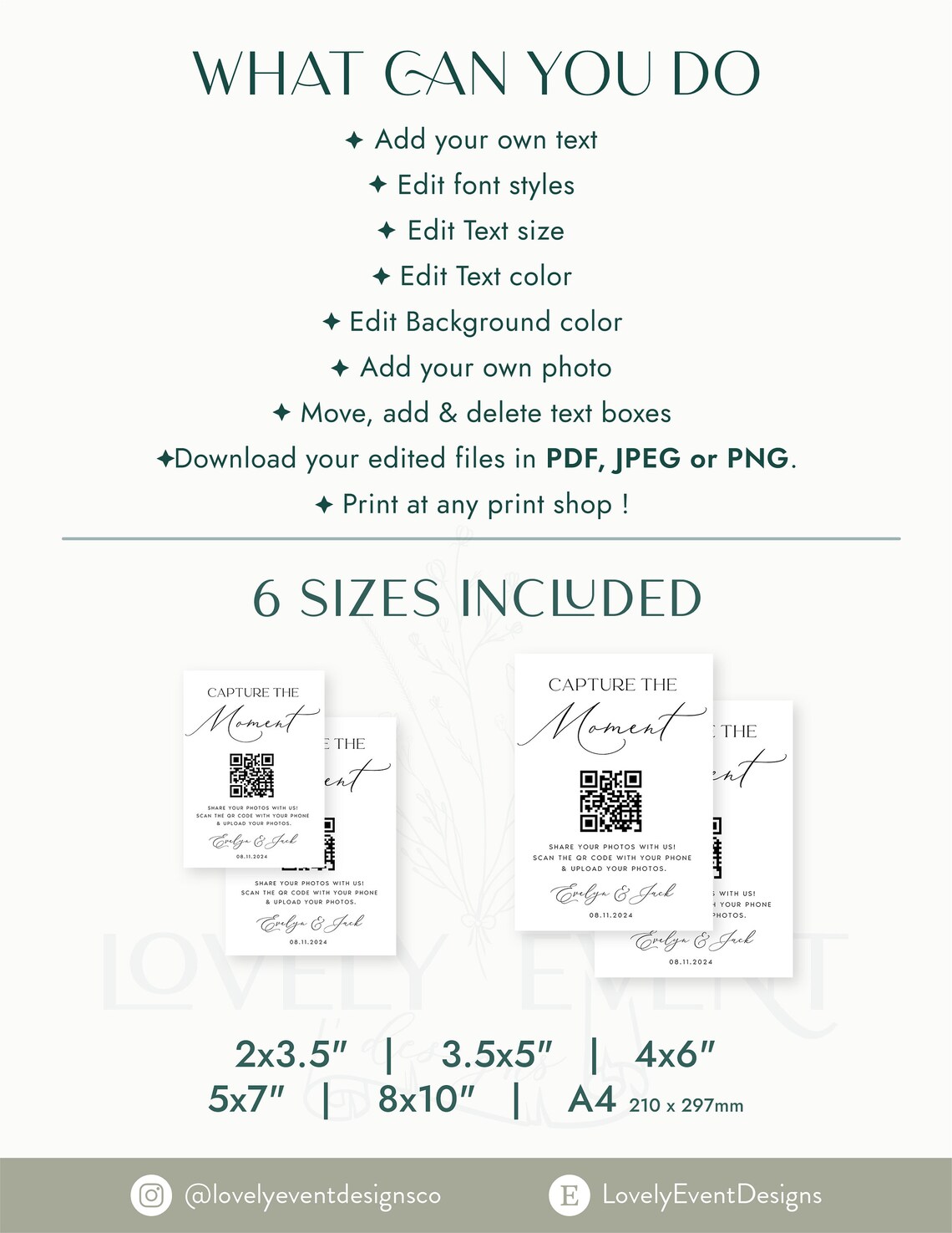 Minimalist Photo Guest Book Canva Template, QR Code Wedding Sign, QR ...