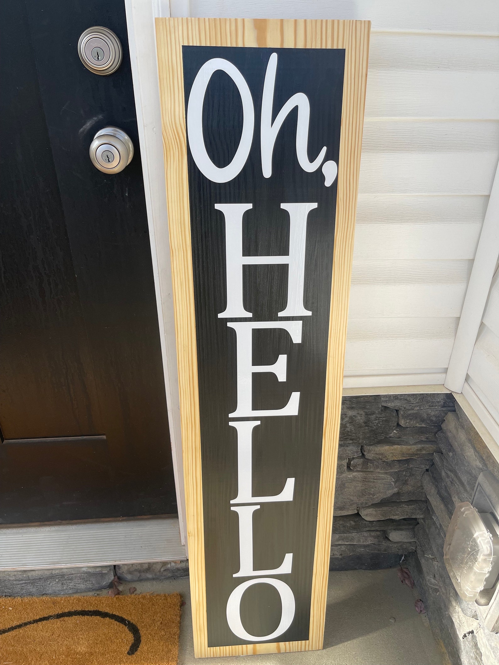 Oh, Hello Welcome Sign for Front Door - Etsy