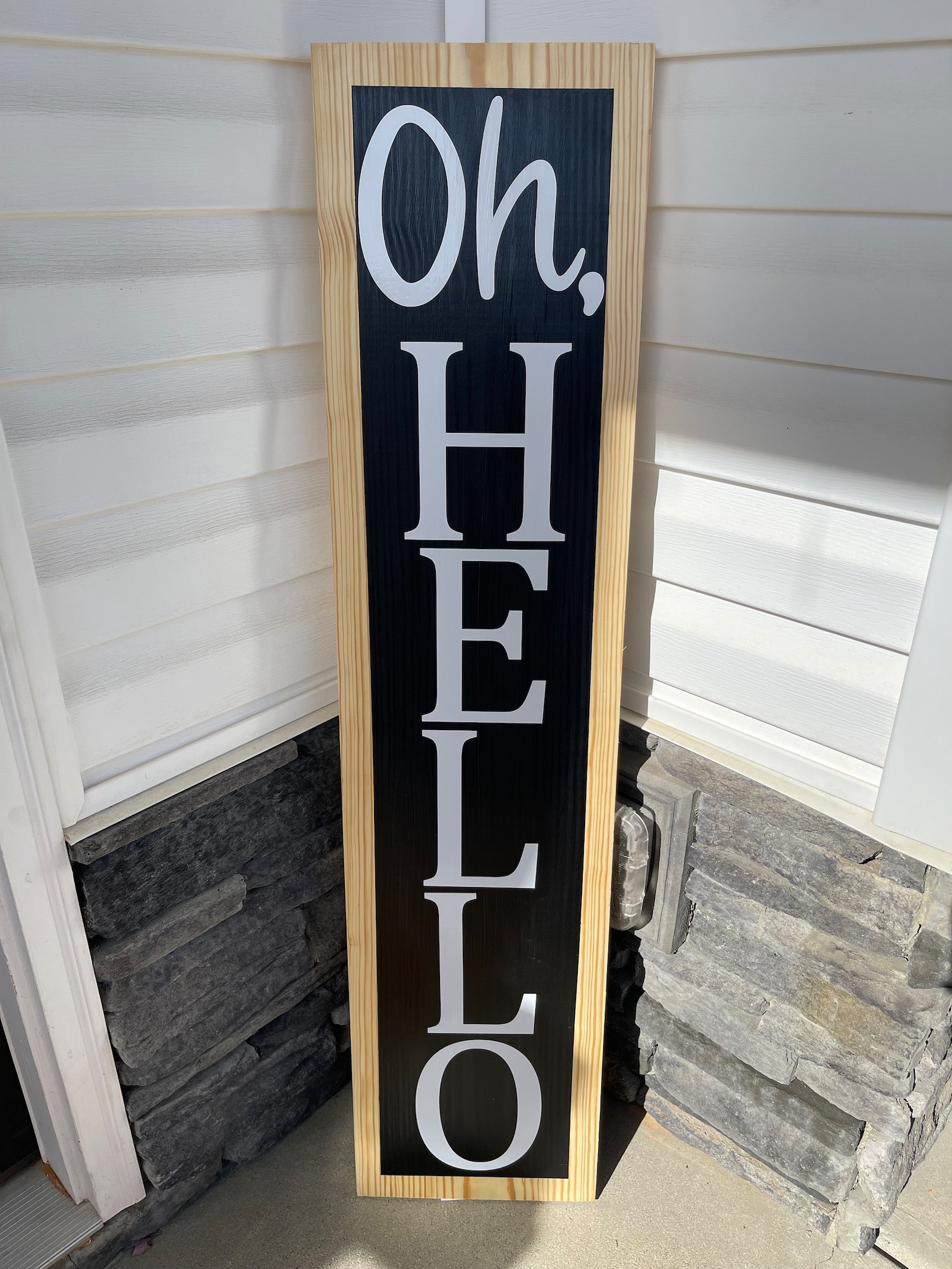 Oh, Hello Welcome Sign for Front Door - Etsy