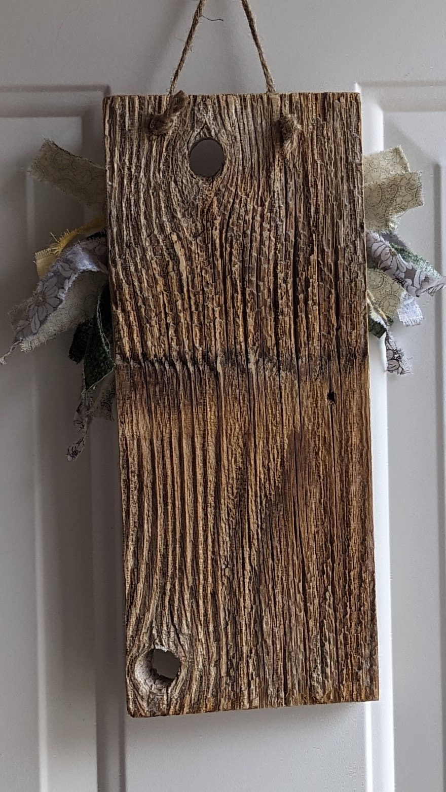Repurposed Wood Sunflower Sign With Rag Bow. Old Wood Sign. Summer Fun ...