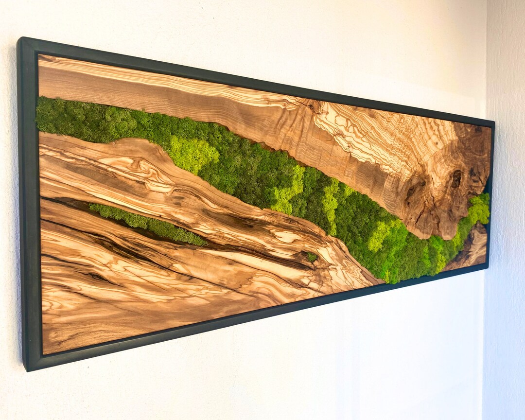 Handmade Moss Wall Art, Made to Order Wood & Moss Hanging, Preserved ...