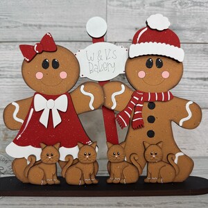 Gingerbread Standing Family, Custom Winter Tabletop Decor, Christmas ...