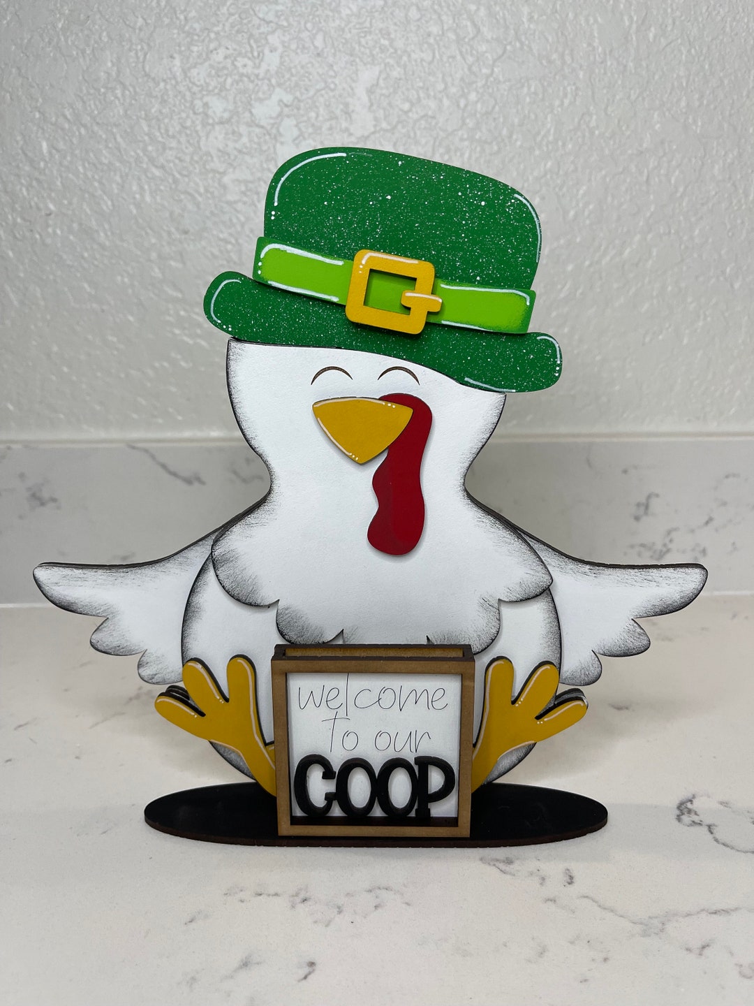 Chicken Shelf Sitter With Interchangeable Hats and Bows for ALL SEASONS ...